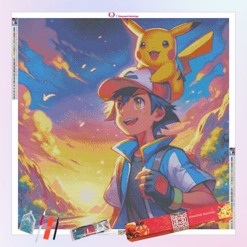 Pikachu Diamond Painting | Pokemon Diamond Painting | 20% Off Discount ...