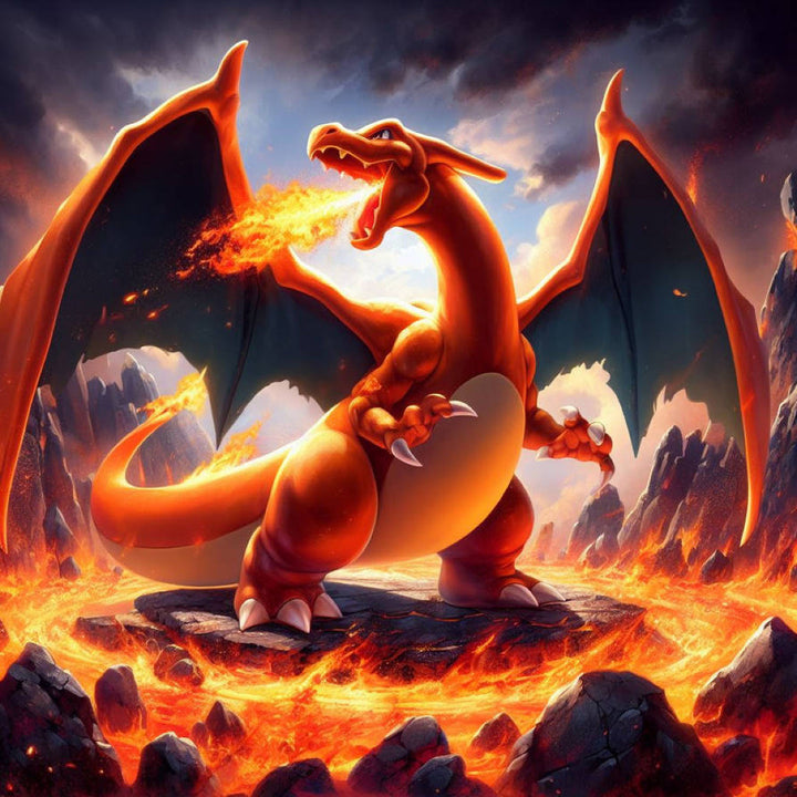 Charizard in A Volcano Diamond Painting Kits for Adults 20% Off Today ...
