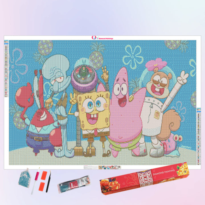 Cheese SpongeBob Diamond Painting Kits for Adults 20% Off Today – DIY ...
