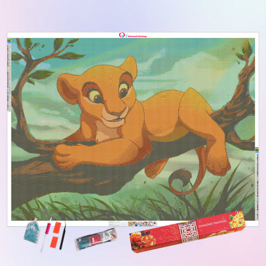 Lion King Sunbathing Diamond Painting Kits for Adults 20% Off Today ...