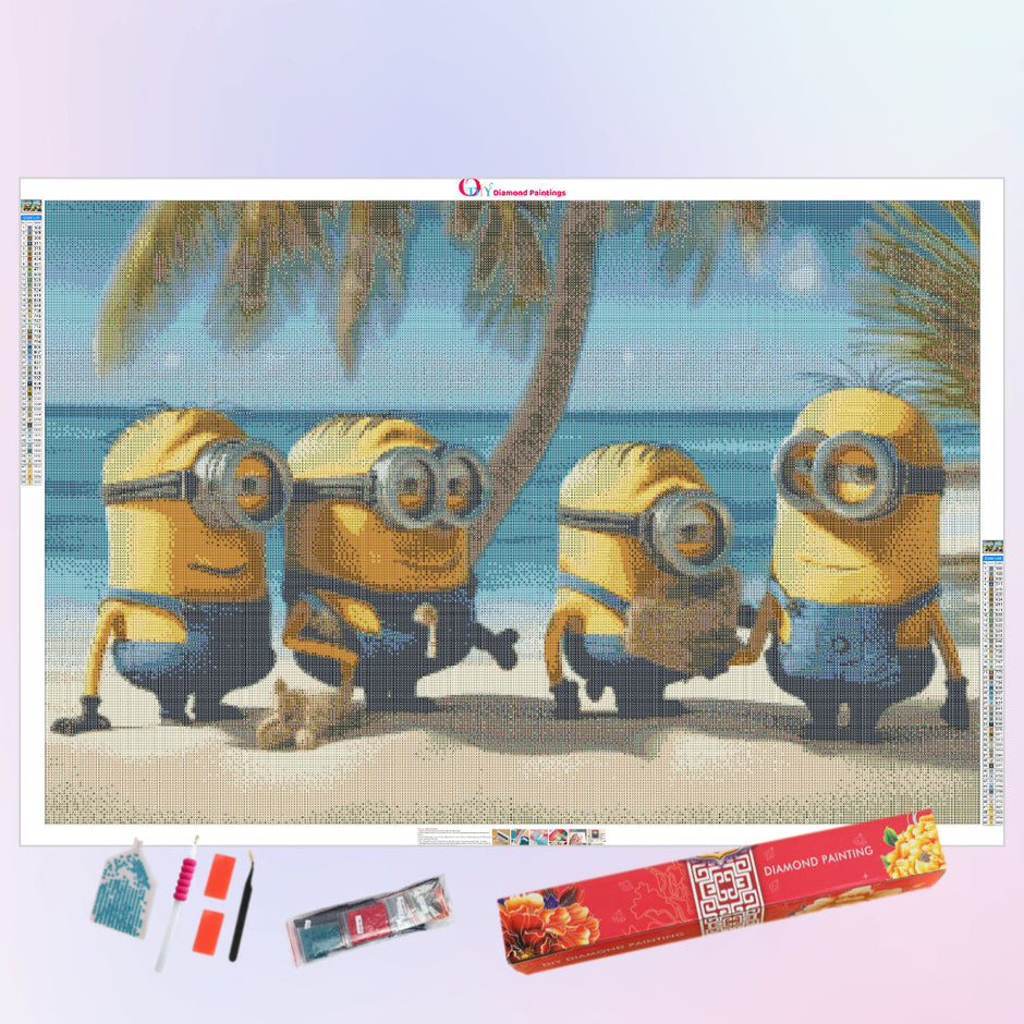 Beach Vacation Minions Diamond Painting Kits for Adults 20% Off Today – DIY Diamond Paintings