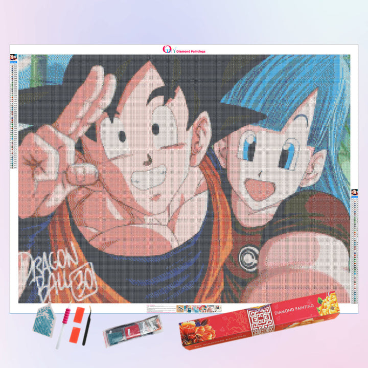 Bulma and Goku Diamond Painting Kits for Adults 20% Off Today – DIY ...