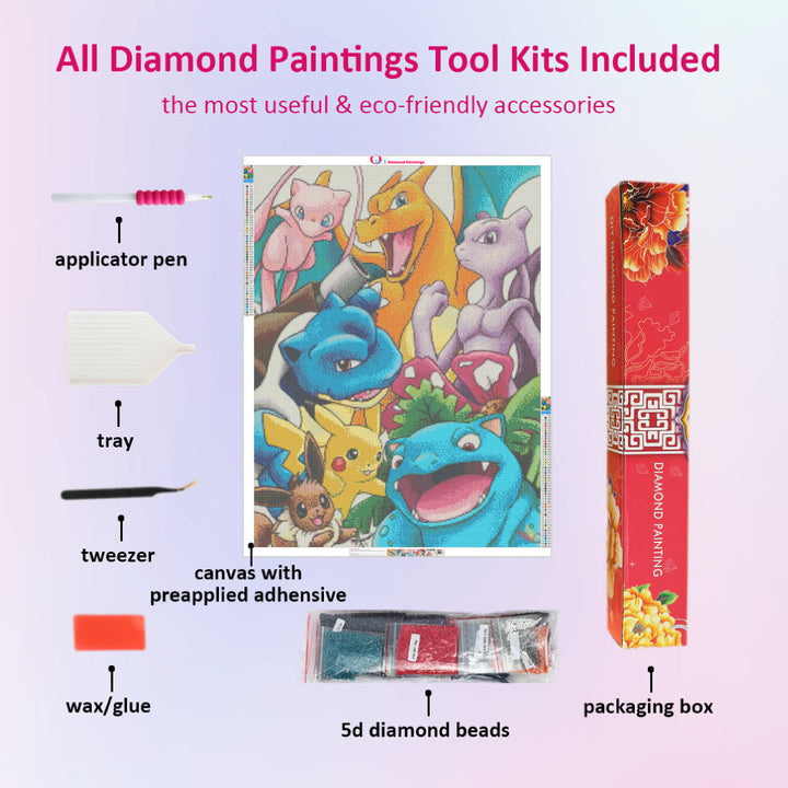 Classic Pokemon Diamond Painting Kits for Adults 20% Off Today – DIY ...