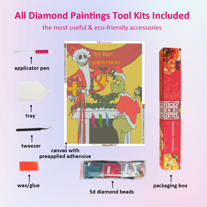 Nightmare Before the Grinch Stole Christmas Diamond Painting Kits for ...